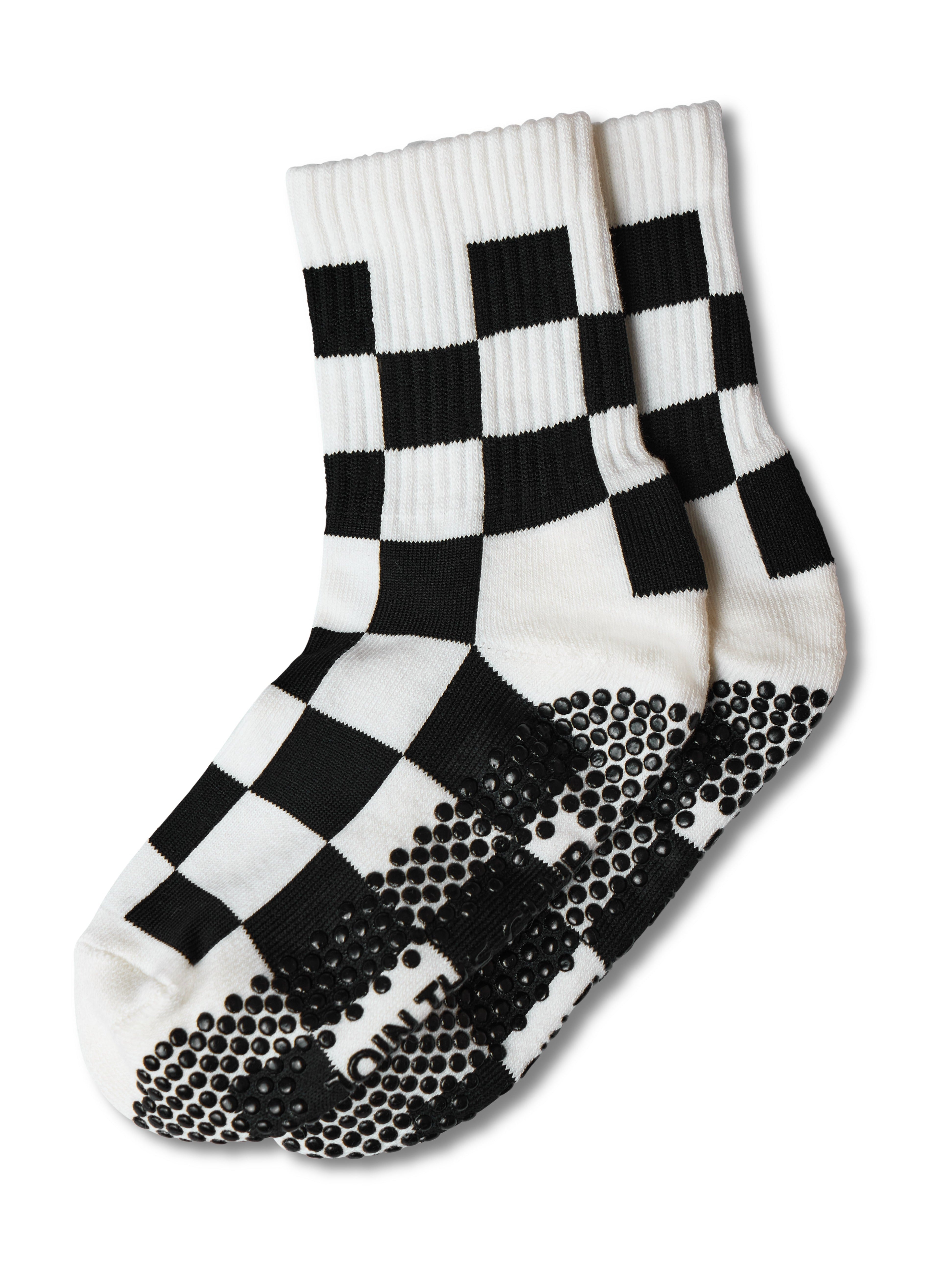 Checkered Crew Grip Sock - Black – Club Martyn